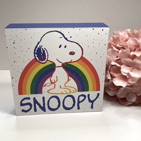 Peanuts | Art | Snoopy Rainbow Plaque Nwt | Poshmark